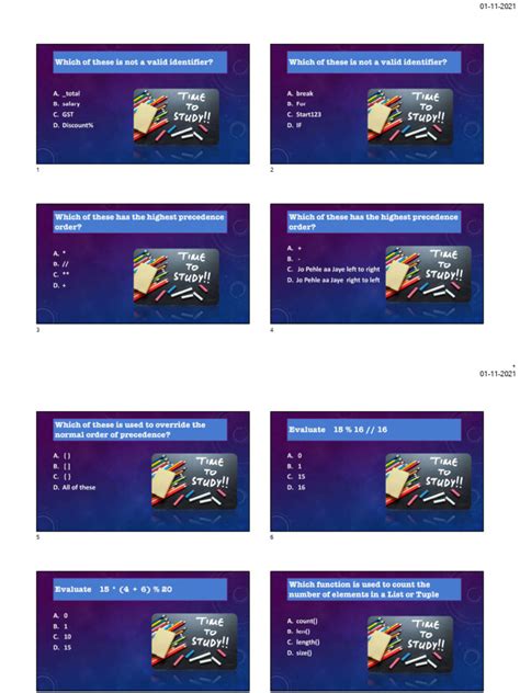 Python 100 Questions Pdf