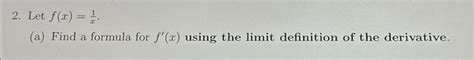 Solved Let F X X A Find A Formula For F X Using The Chegg Com