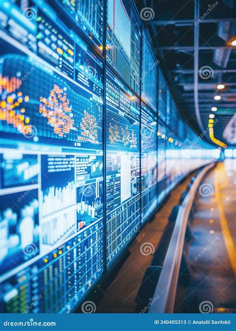 A Logistics Control Center Features Expansive Screens That Display Real Time Data On Deliveries