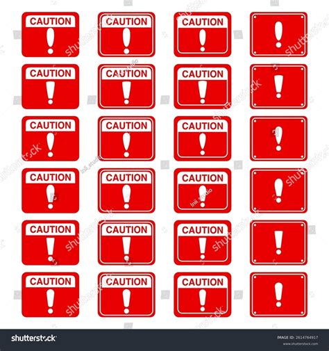 Caution Sign Bundle Set Traits Sign Stock Vector Royalty Free