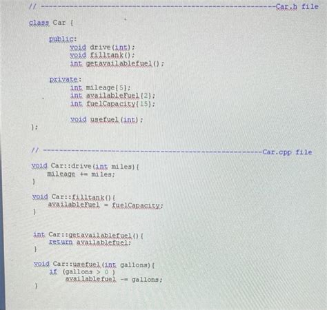 Solved 11 Carica File Class Car And Public Vold Drive