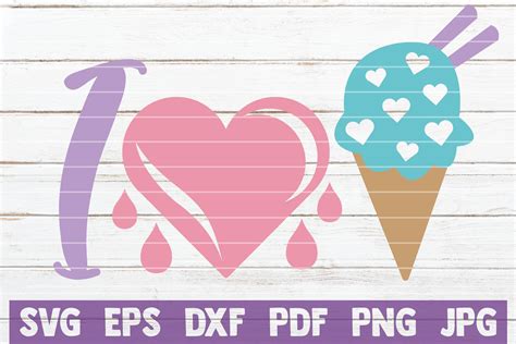 I Love Ice Cream Graphic By Mintymarshmallows · Creative Fabrica