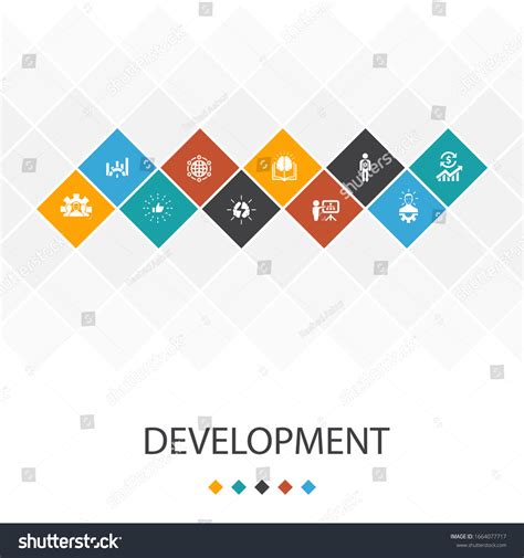 Development Trendy Ui Template Infographics Conceptglobal Stock Illustration 1664077717