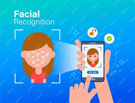 Premium Vector Face Id Facial Recognition Biometric Identification Personal Verification
