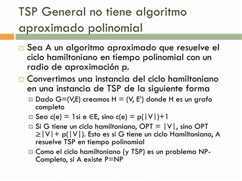 Ppt Algoritmos Aproximados Tsp Cobertura De Conjuntos Powerpoint Presentation Id