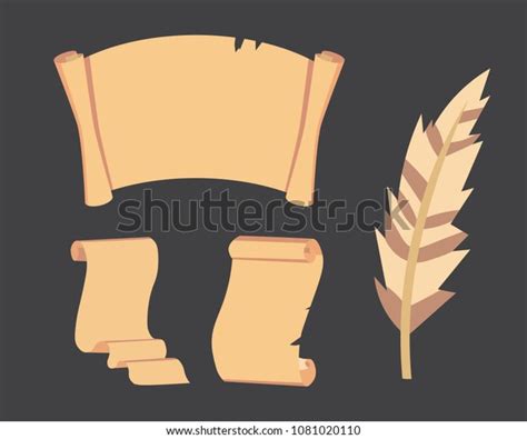 Old Paper Scroll Vector Set Retro Stock Vector Royalty Free 1081020110 Shutterstock