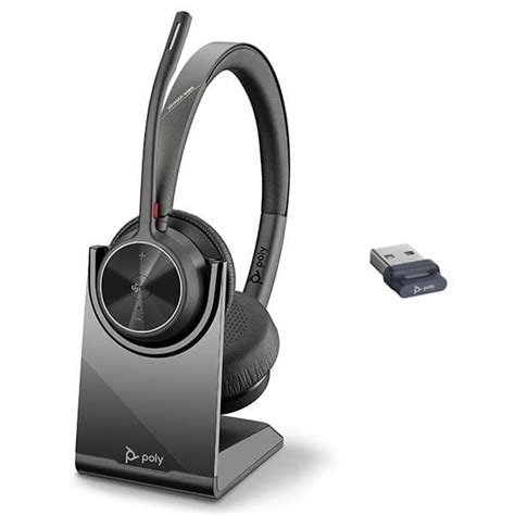 Poly Voyager 4320 Uc Usb A Microsoft Teams Headset With Charging Stand Refurbished 218476 02