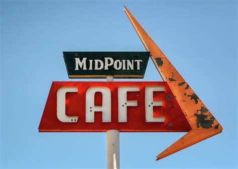 Midpoint Cafe Sign Route 66 Adrian Texas Photograph By Susan Rissi