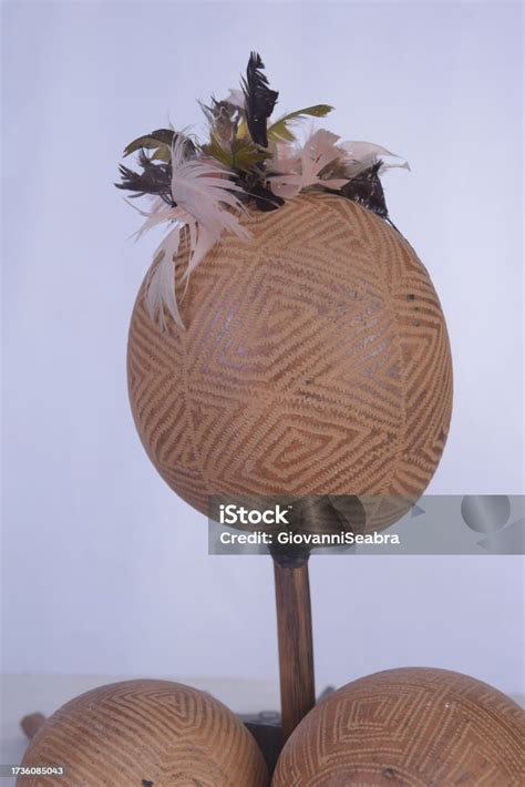 Maraca Cuban Musical Instrument Indigenous Crafts Made From Brown Gourd