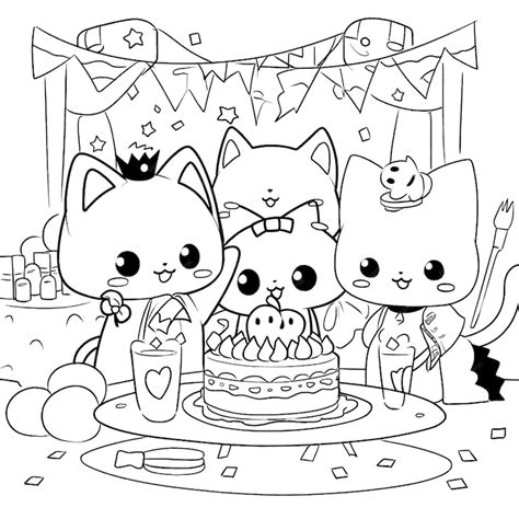 어린이를 위한 할로윈 파티 어린이와 성인을 위한 흑백 색칠 페이지 라인 아트 간단한 만화 스타일 행복하고 귀엽고 재미있습니다 프리미엄 Ai 생성 벡터