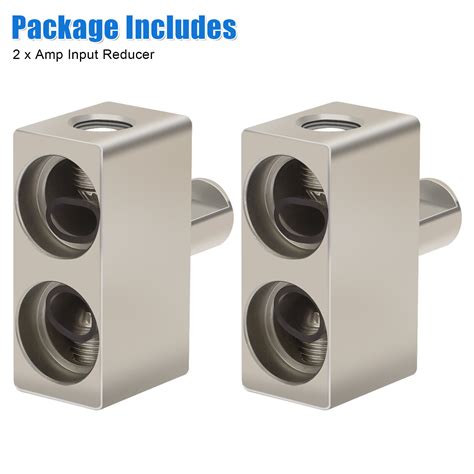 2x Car Audio Power Ground Dual 1 0 Gauge To 1 0 Gauge Offset Amp Input Reducers Ebay