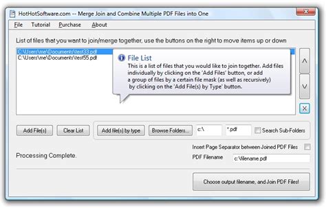 merge join and combine multiple pdf files into one from windows