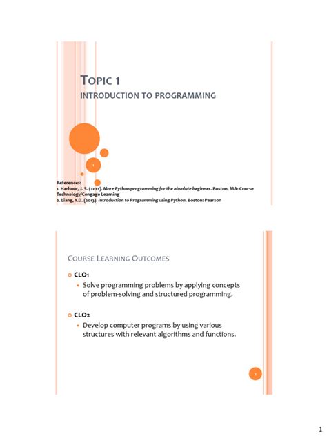 Topic 1 Introduction To Programming Revision 202305 Pdf Data Type