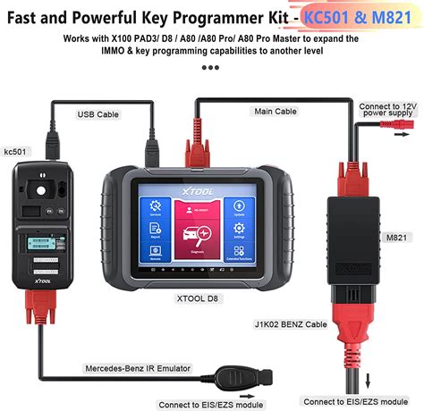 Xtool Car Key And Chip Programming Tool With M821 Adapter And Kc501 Key Programmer Compatible Xtool Car Key And Chip Programming Tool With M821 Adapter And Kc501 Key Programmer Compatible
