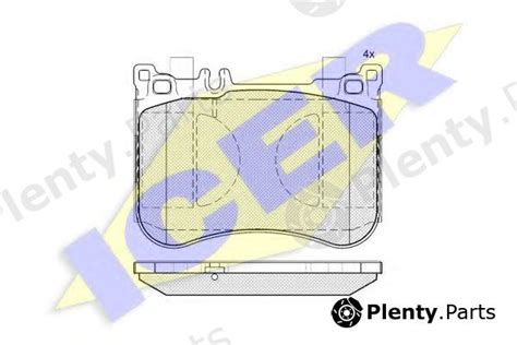 ICER part 182080 Brake Pad Set, disc brake - Plenty.Parts