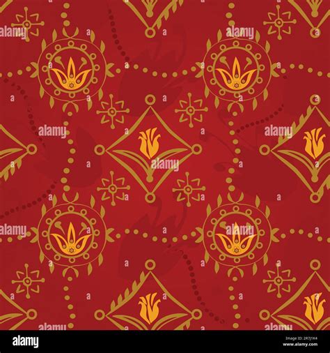 Renaissance Seamless Pattern Vector With Tulips For Your Background Design Stock Vector Image