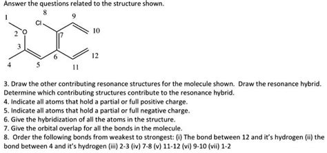solved answer the questions related to the structure shown draw the