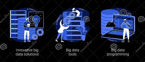 Big Data Business Software Abstract Concept Vector Illustrations Stock Vector Illustration Of