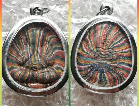 พระปิดตาจัมโบ้หลวงพ่อแพ เนื้อลายสายรุ้ง ผงใบลาน พระสมเด็จสายรุ้ง แพ พัน Ennxo