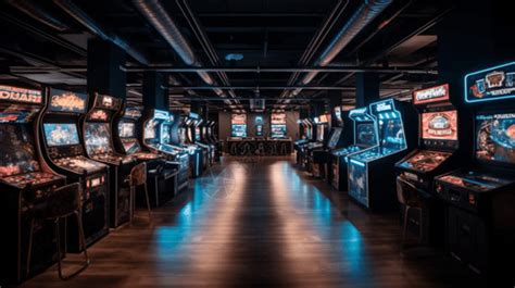 空无一人的游戏机厅图片素材 正版创意图片600012405 摄图网