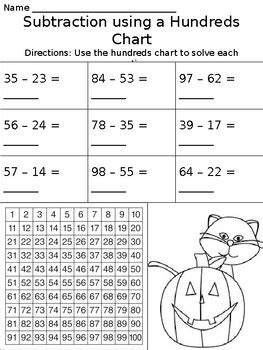 Subtraction Using Hundreds Chart By Mrs Montgomery In Second TPT