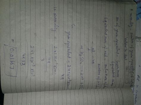 Ans Normality Of TUI SOTUUvir V Vvvv Calculate The Normality Of The