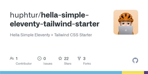 Github Huphturhella Simple Eleventy Tailwind Starter Hella Simple