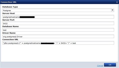 wizard by default the url is generated with the following jdbc null