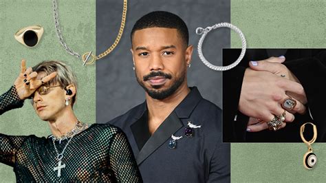 Mens Jewelry Trends 2024 Oversized Rings Earrings And Brooches
