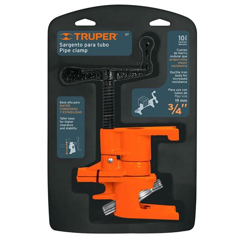 sargento para tubo 3 4 truper st 17740 materiales de construcción