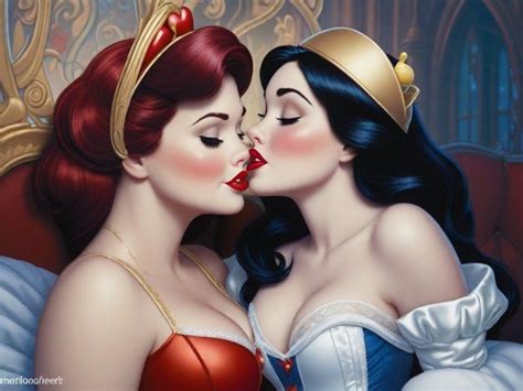 Leonardo Vision Xl Ariel Kisses Snow White In Lingerie Ai Experiments Luscious Hentai