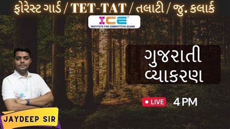 ગુજરાતી વ્યાકરણ ફોરેસ્ટ ગાર્ડ Tet Tat તલાટી જુ કલાર્ક Jaydeep Sir Icerajkot Youtube