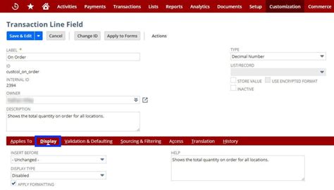 Adding An On Order Column To Pos Netsuite Anchor Group