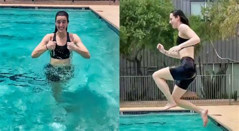 Caitlin Clarks Pool Party Video Had The Entire Internet Talking