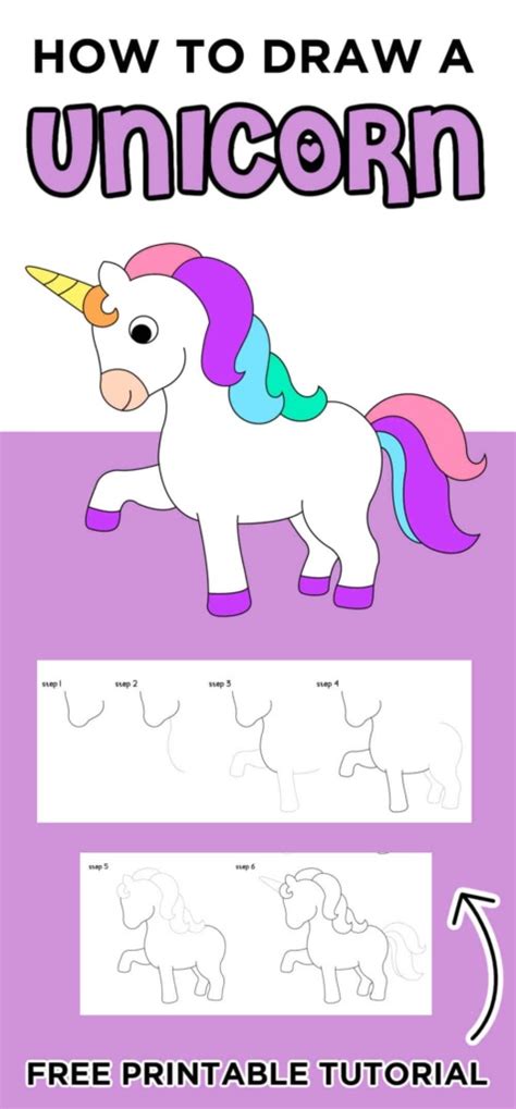 How To Draw A Unicorn Step By Step Tutorial Made With HAPPY