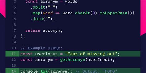 Create A Javascript Tool To Generate Acronym From User Input Dev