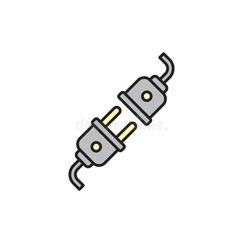 Plugin Colored Vector Icon On White Background Stock Vector