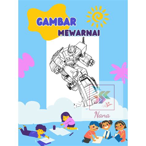 Jual Gambar Sketsa Mewarnai Transformers Part 1 Gambar Sketsa