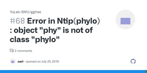 error in ntip phylo object phy is not of class phylo · issue 68
