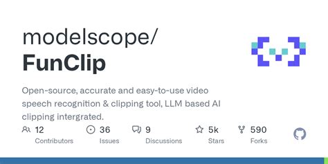 Github Modelscopefunclip Open Source Accurate And Easy To Use Video Speech Recognition