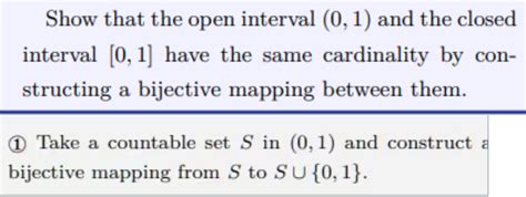 solved show that the open interval 0 1 and the closed