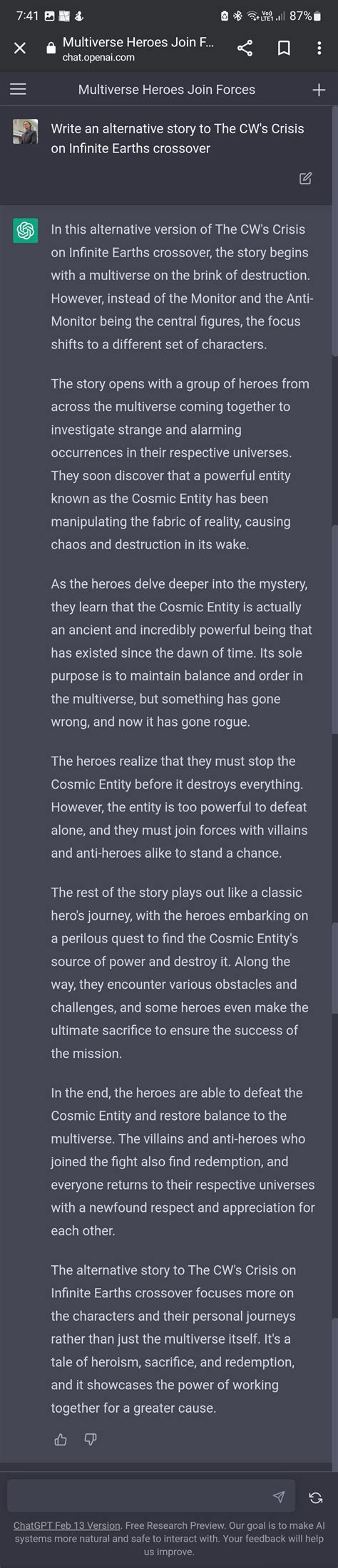 I Asked Chat Gpt To Rewrite Crisis On Infinite Earths And This Is What It Came Up With Rflashtv