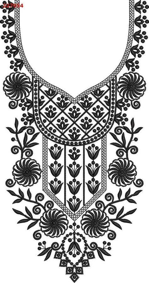 Fancy Neck Embroidery Design Embroidery Designs Lace Saree Designs Machine Embroidery Designs