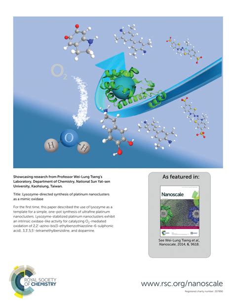 Pdf Lysozyme Directed Synthesis Of Platinum Nanoclusters As A Mimic