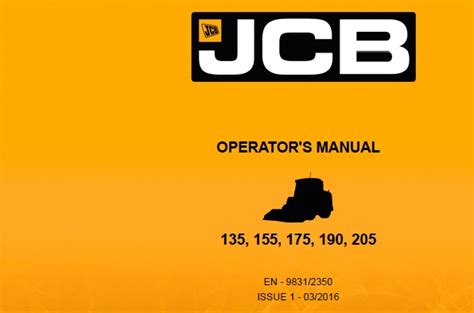 JCB Wheel Loader Operators Manual