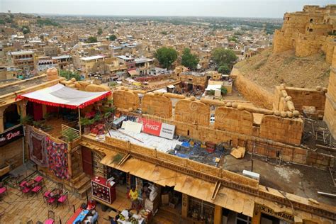 Jaisalmer Fort E A Cidade Vê Rajasthan índia Fotografia Editorial