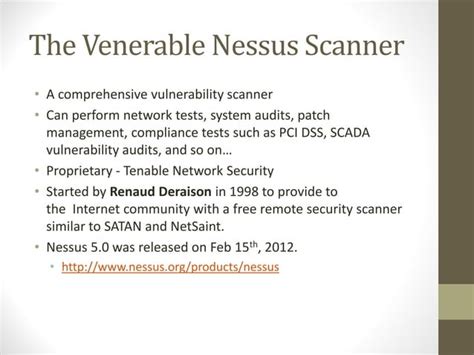 Xml Interfaces To The Popular Nessus Scanner Pdf