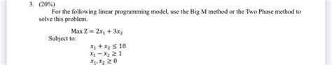 Solved For The Following Linear Programming Model Use The