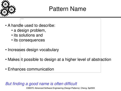 cse870 advanced software engineering design patterns cheng sp ppt