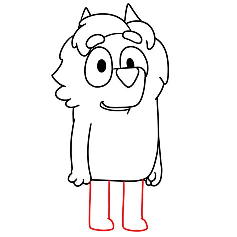 How To Draw Uncle Rad From Bluey Radley Heeler Drawing